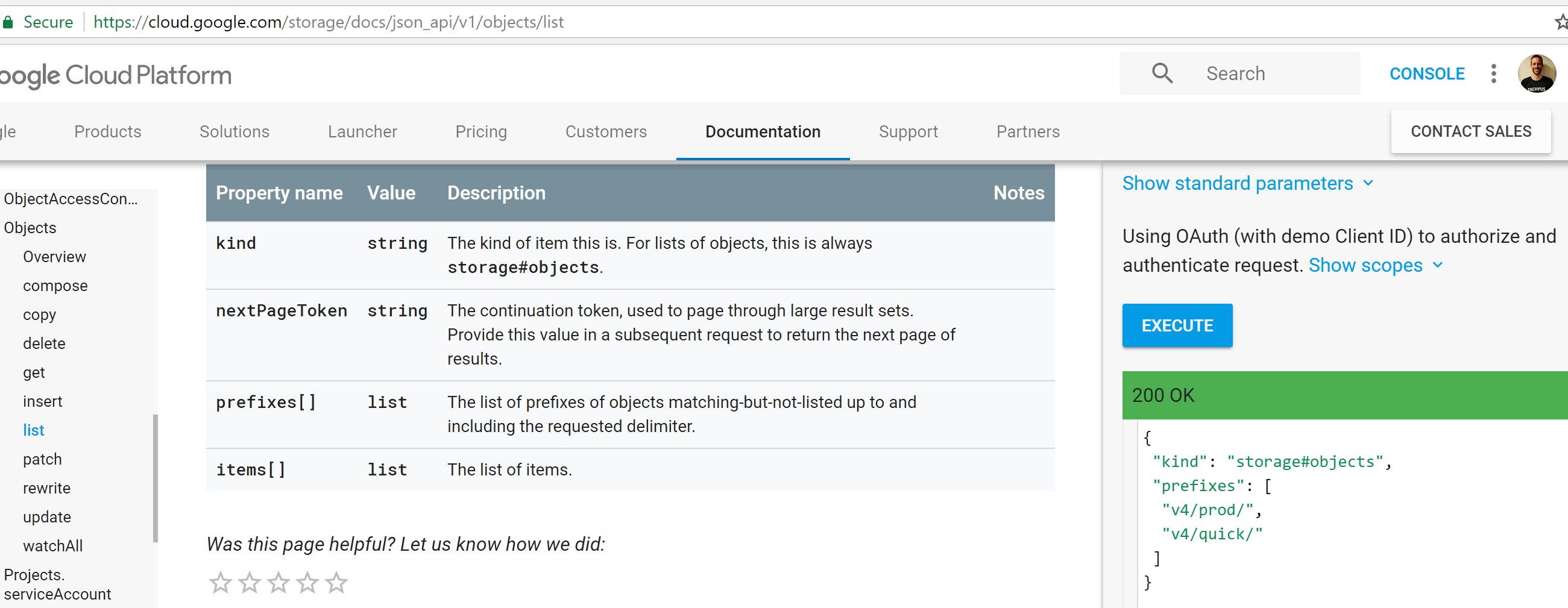 How to list prefixes for Google.Cloud.Storage.V1 ListObjects? · Issue #1122 · googleapis/google ...