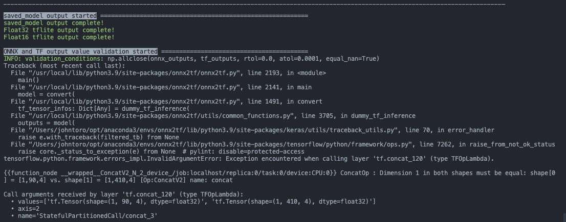 [EffficentDet] 640*640 TFLite Converted model has mismatch dimension at ...