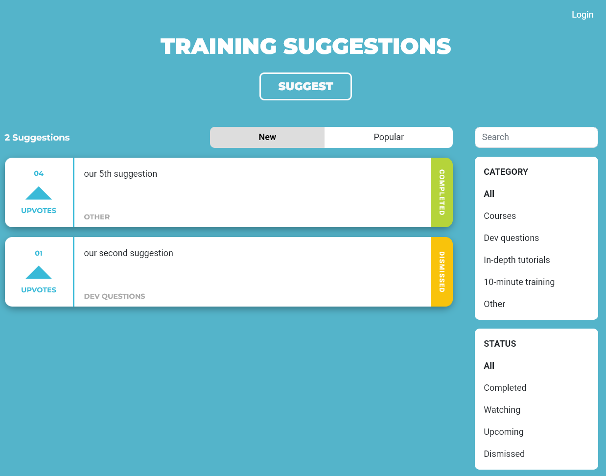 GitHub - siimsep/SuggestionApp: .NET Blazor, MongoDB