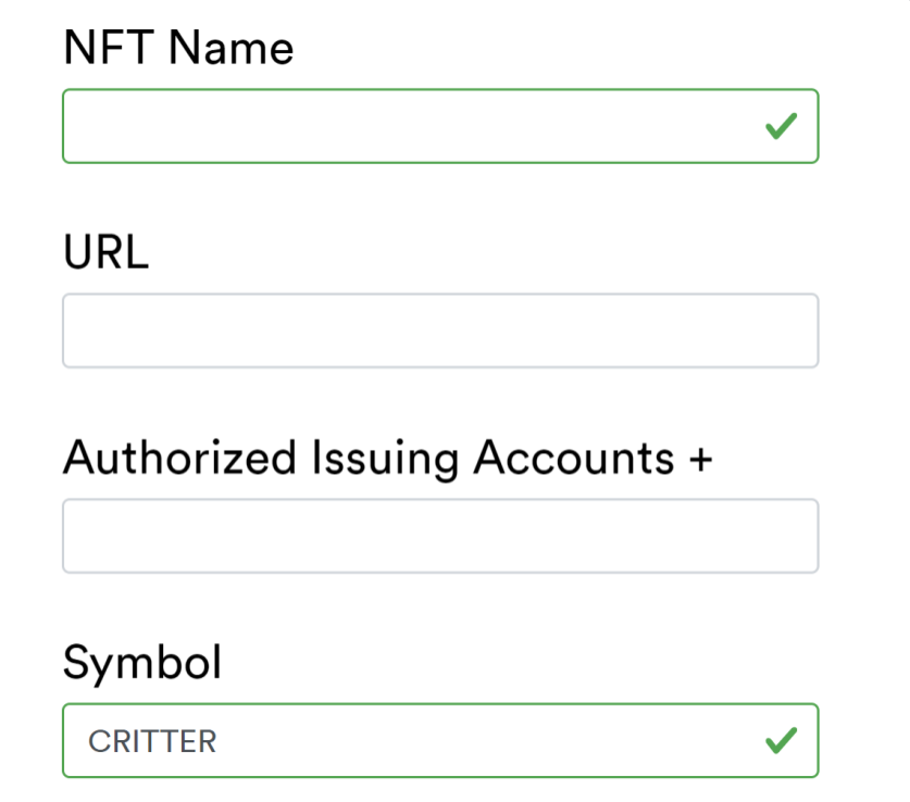 NFT Create Screen: field validations · Issue #235 · hive-engine/steem-engine-dex · GitHub