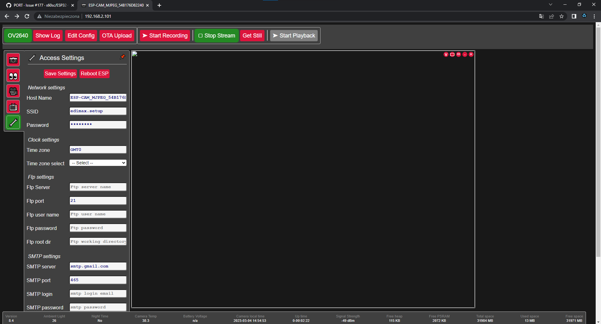 PORT · Issue #177 · s60sc/ESP32-CAM_MJPEG2SD · GitHub