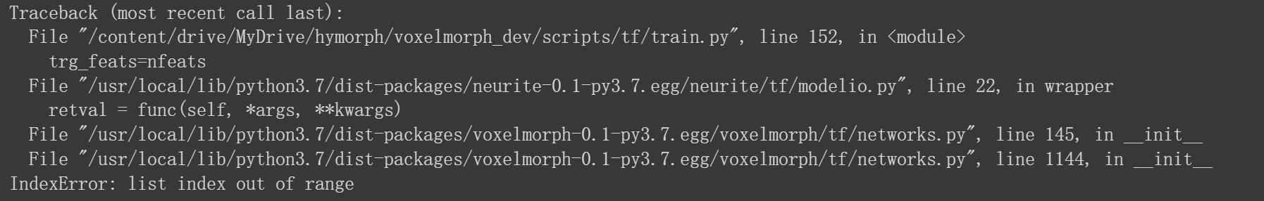 IndexError: list index out of range · Issue #422 · voxelmorph/voxelmorph · GitHub