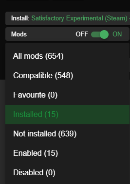 Add "installed" option to sort choice (enhancement) · Issue #159 · satisfactorymodding ...