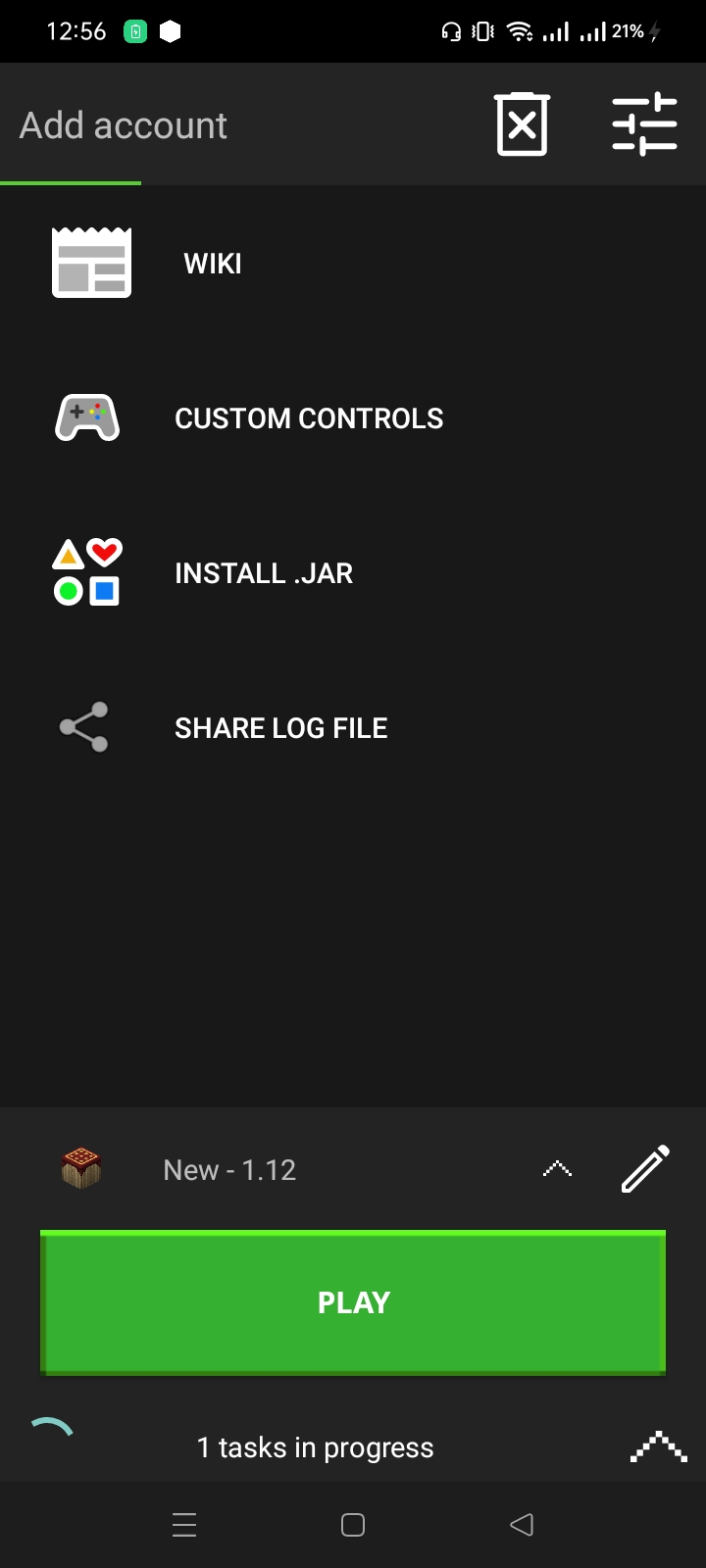 Stuck on "1 task in progress" · Issue #4197 · PojavLauncherTeam/PojavLauncher · GitHub