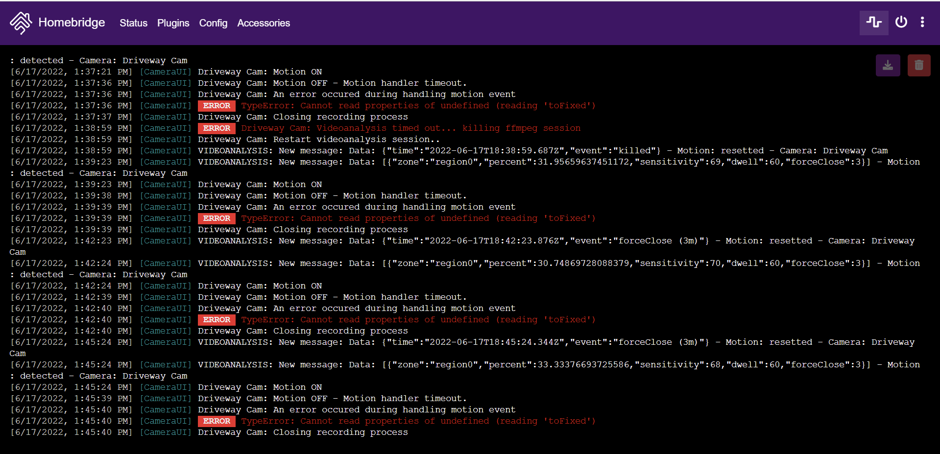 Timeout Errors whenever recording for hksv. · Issue #591 · seydx/homebridge-camera-ui · GitHub