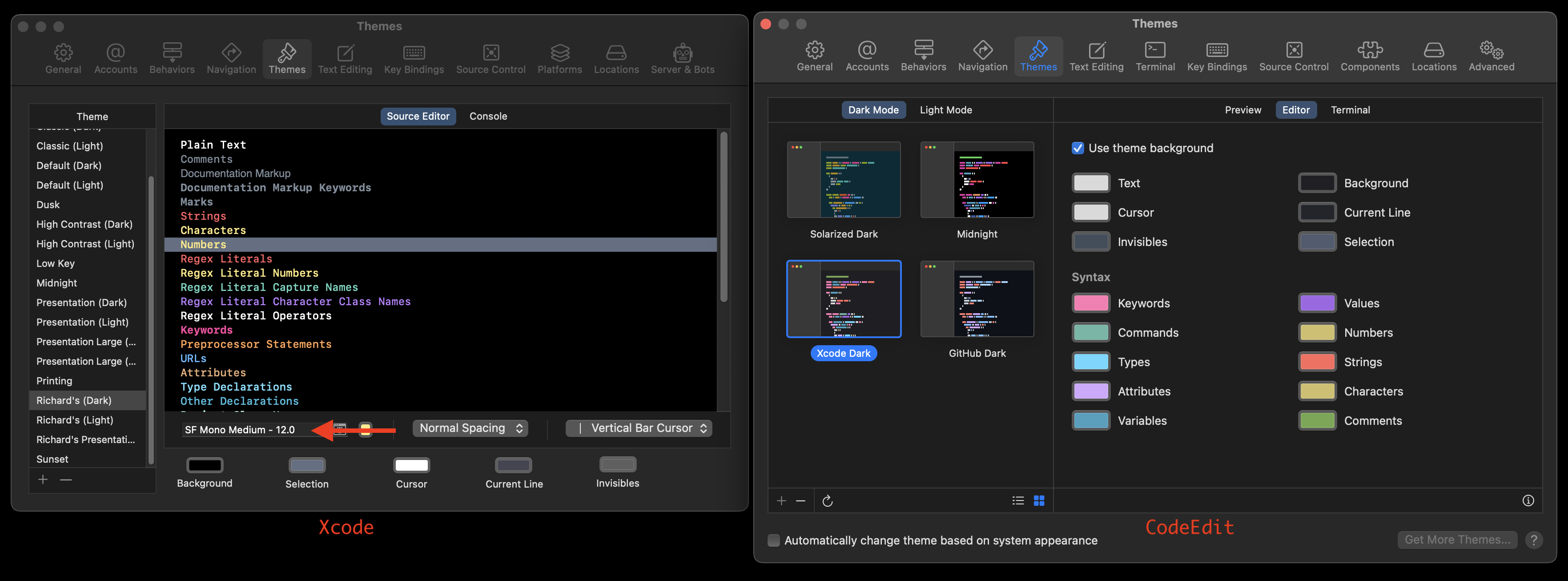 Themes Should Specify Fonts In Addition To Colors · Issue 1167 · Codeeditappcodeedit · Github