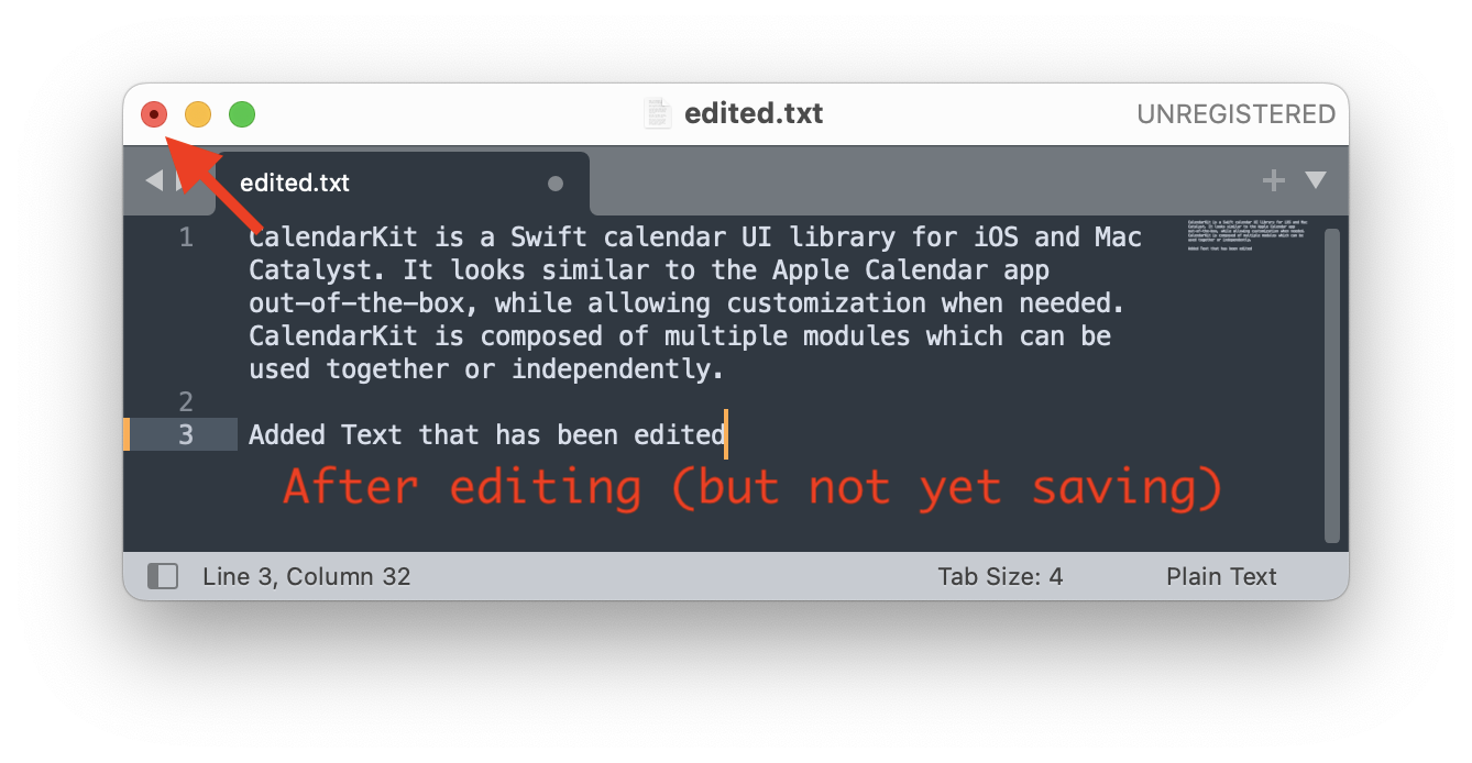 Show a dot in the close (red) button if the file has been edited · Issue #1173 · CodeEditApp ...