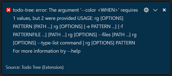Ripgrep Color Argument Error Using `ripgrepconfigpath`nf · Issue 212 · Gruntfuggly