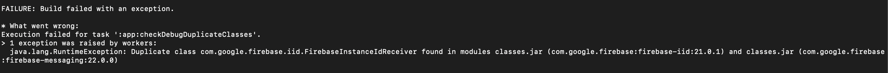 🔥 [🐛] Duplicate class com.google.firebase.iid.FirebaseInstanceIdReceiver found · Issue #5307 ...