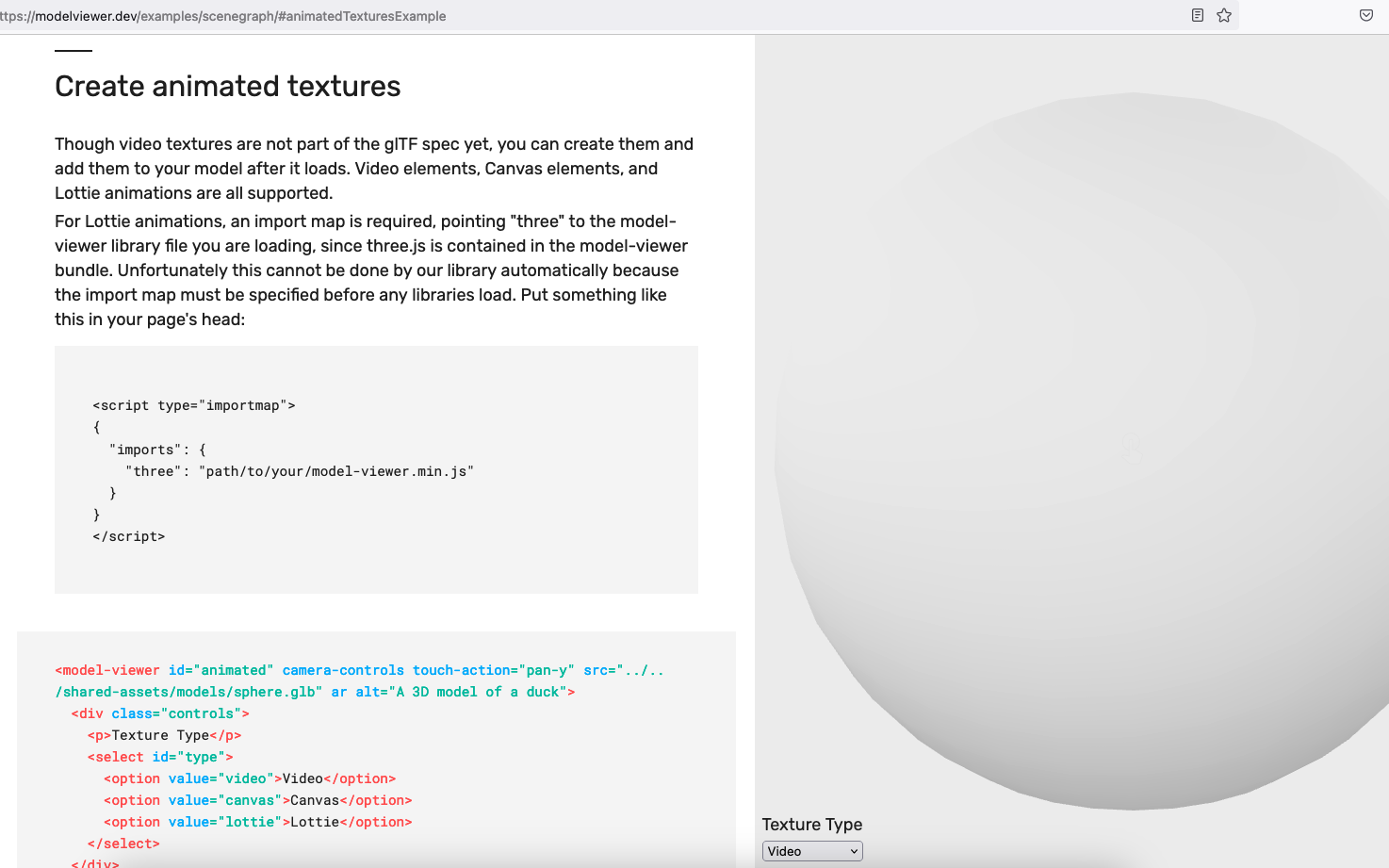Animated textures demo does not work on Firefox · Issue #4096 · google/model-viewer · GitHub