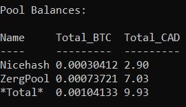 Zergpool has 3 guaranteed payout coins of BTC/LTC/DASH .../Balances ...