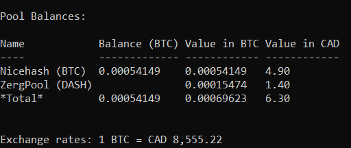 Zergpool has 3 guaranteed payout coins of BTC/LTC/DASH .../Balances ...