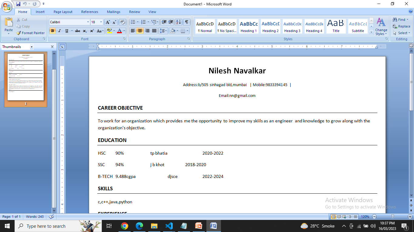 Github Nilesh Navalkarresumemaker 