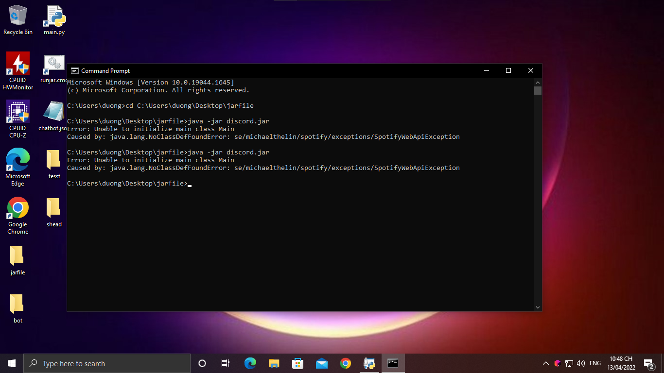 Caused by: java.lang.NoClassDefFoundError: se/michaelthelin/spotify/exceptions ...