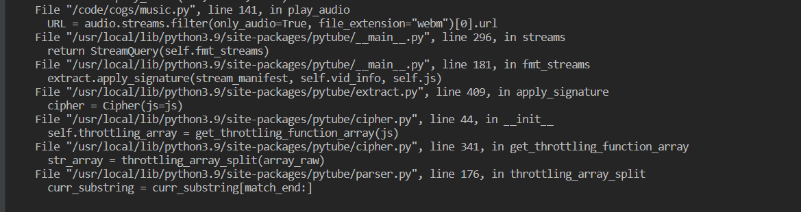 Bug On Get Audio Url · Issue 1385 · Pytubepytube · Github 