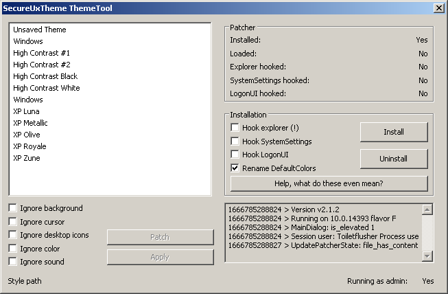 Doesn't work on LTSB 1607 · Issue #123 · namazso/SecureUxTheme · GitHub
