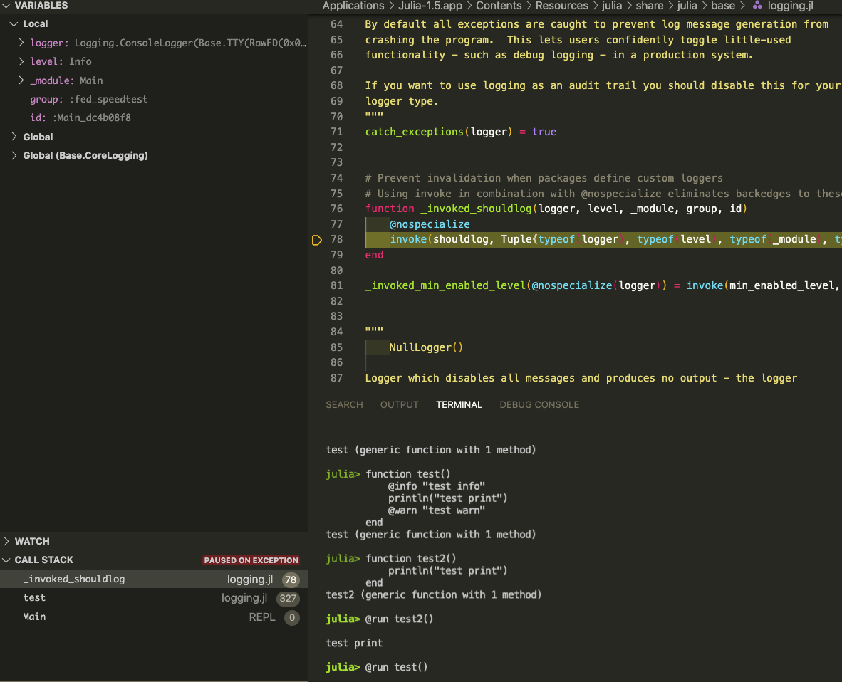 Vscode Debugger Stops In A Macro Without Breakpoint · Issue 1667 · Julia Vscodejulia Vscode