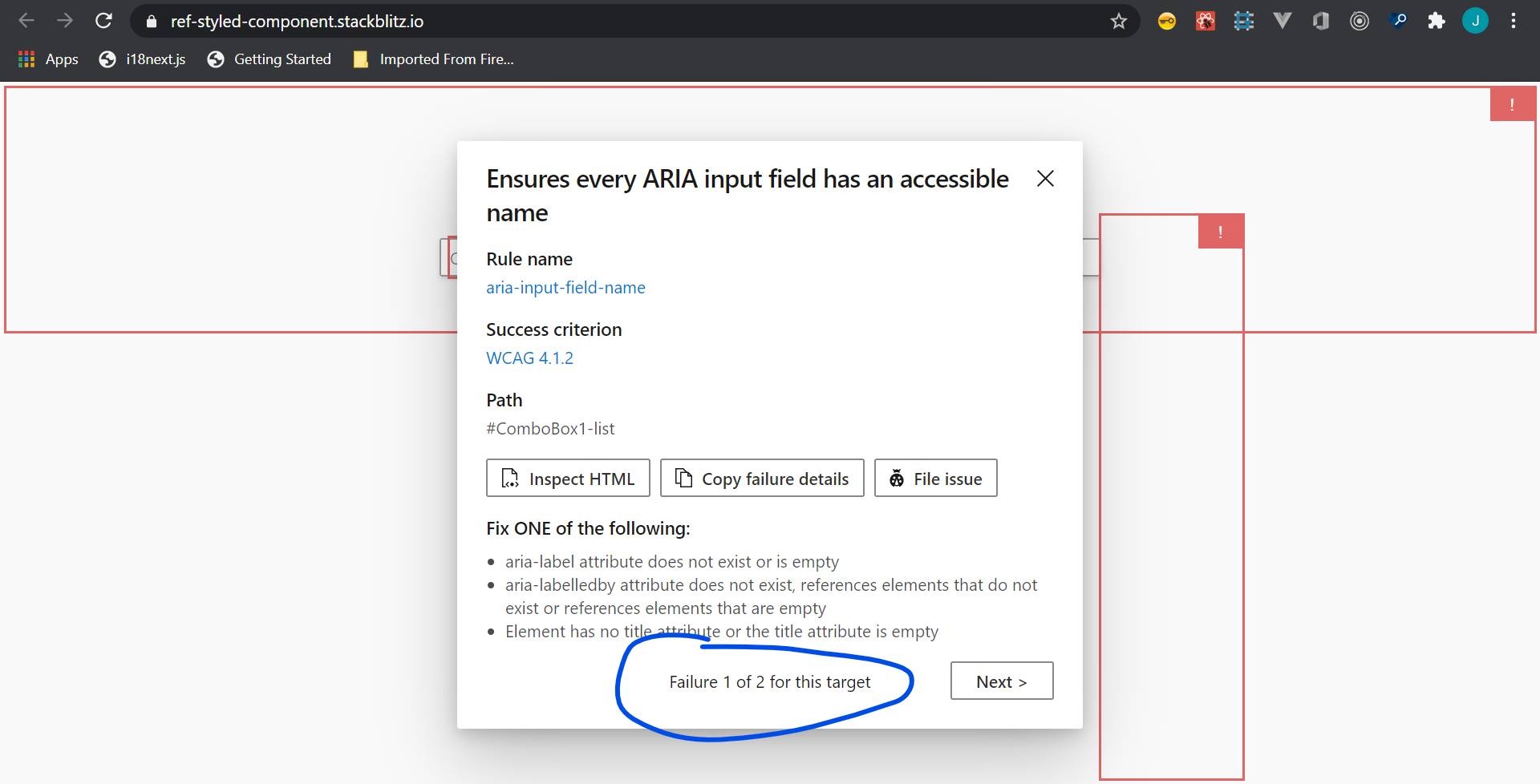 ComboBox Aria label Is Absent For List Container Issue 13705