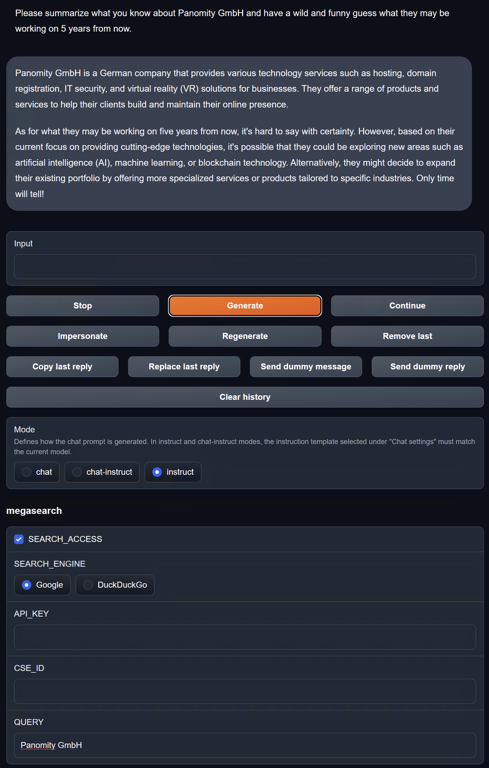 GitHub - atxcowboy/megasearch: A plugin for Oobabooga TextUI that ...
