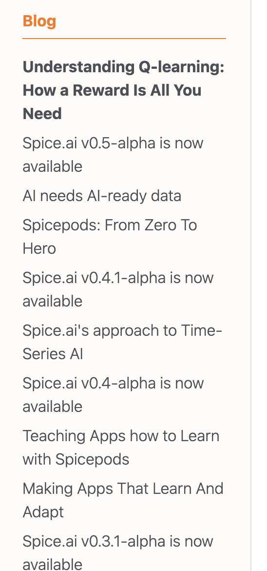 Make sidebar links more readable · Issue #47 · spiceai/blog · GitHub