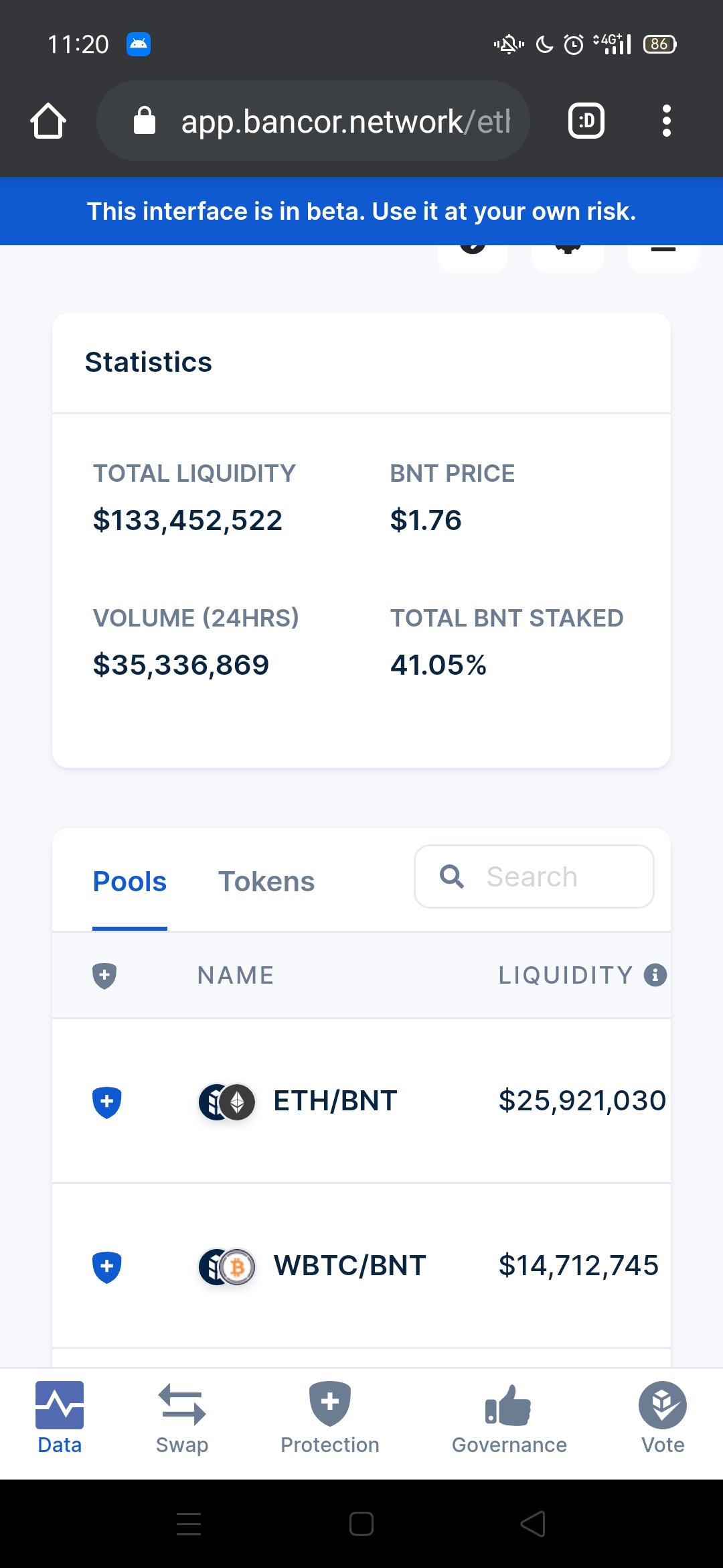Statistics do not load · Issue #713 · bancorprotocol/webapp · GitHub