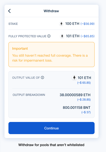 Non-whitelisted withdraw modal · Issue #238 · bancorprotocol/webapp · GitHub