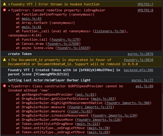 Multiple Errors and Tokens Getting Stuck with FVTT Arms Reach enabled · Issue #105 · manuelVo ...