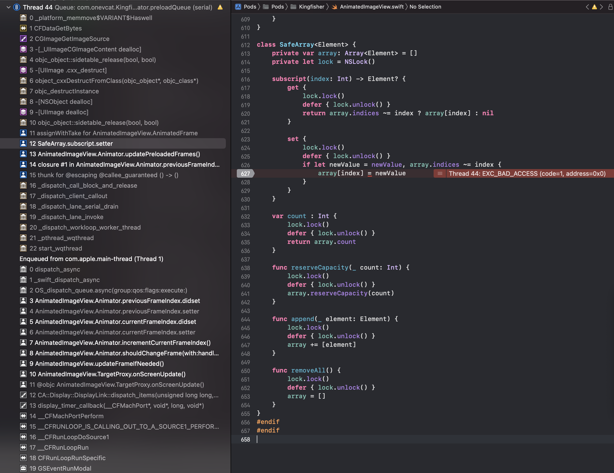 AnimatedImageView crash · Issue #1844 · onevcat/Kingfisher · GitHub