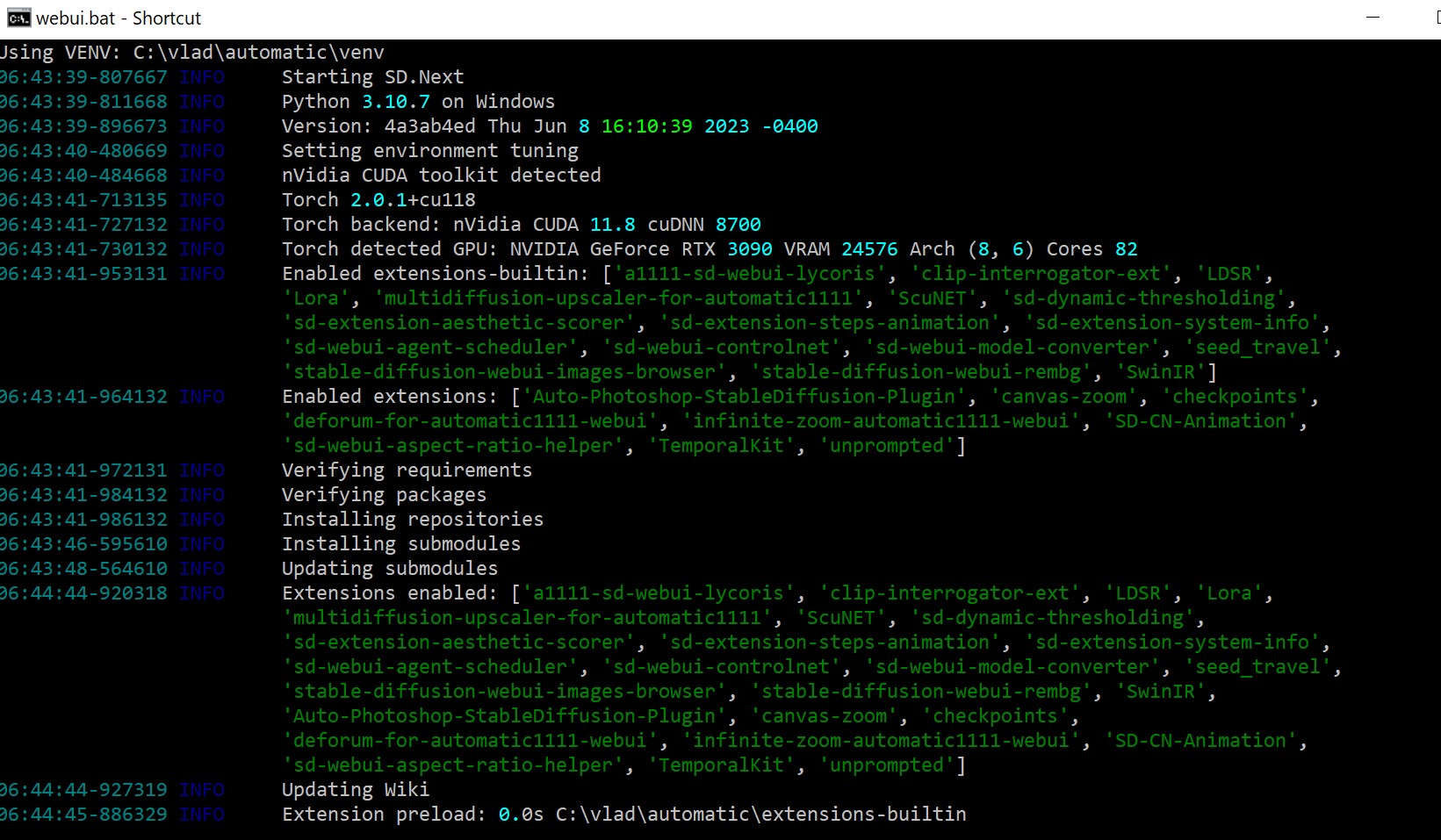 [Issue]: Problem managing extensions · Issue #1369 · vladmandic/automatic · GitHub