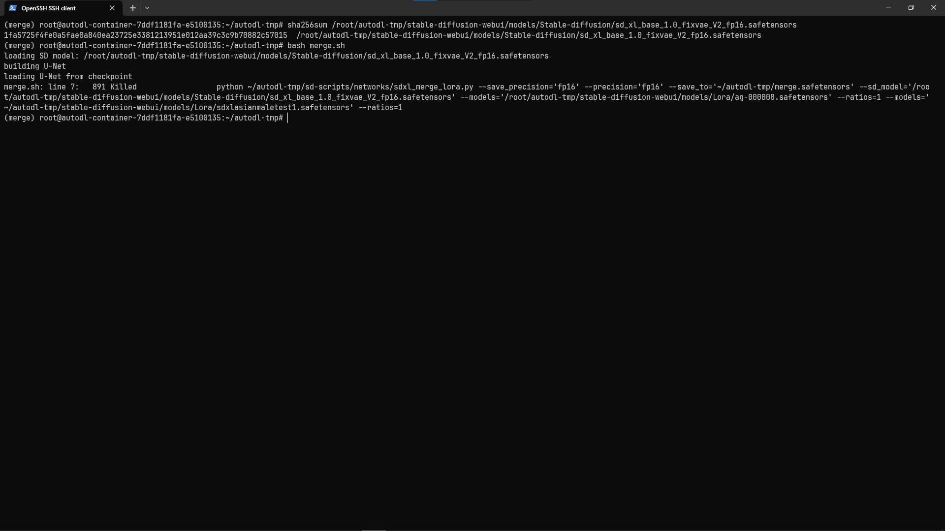 An Error About Merge Sdxl Loras Into Sdxl Checkpoint · Issue 797