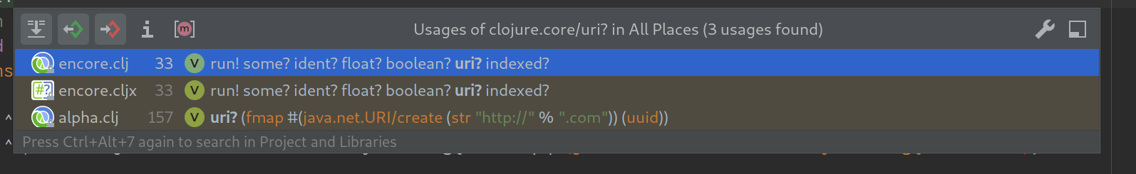 "Show usages" dialog not appearing for namespaced keywords · Issue #2233 · cursive-ide/cursive ...
