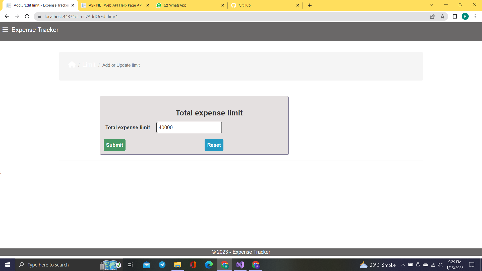 GitHub - rashmi3112/ExpenseTracker-Web-api-mvc: Expense Tracker