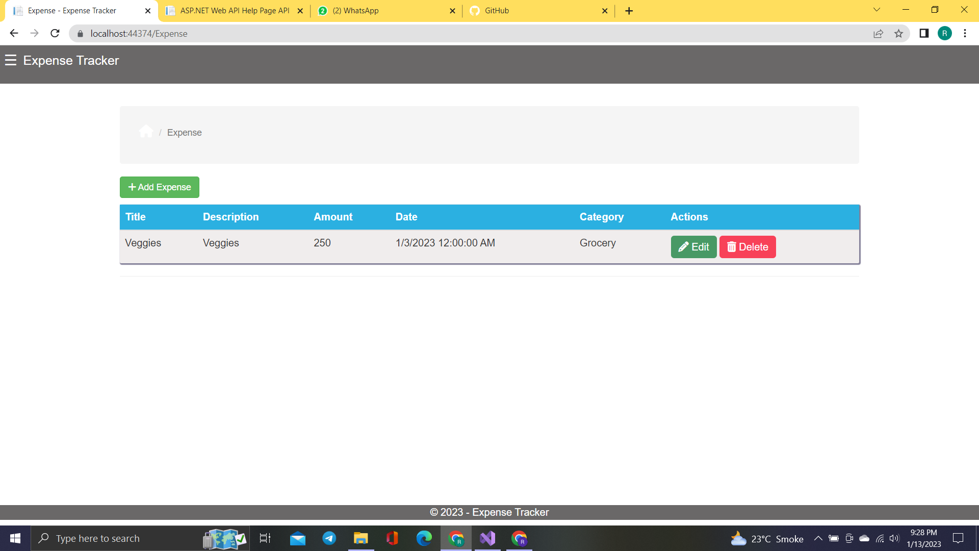 GitHub - rashmi3112/ExpenseTracker-Web-api-mvc: Expense Tracker