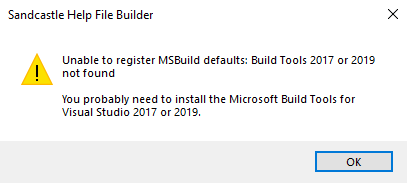 Unable to register MSBuild default · Issue #935 · EWSoftware/SHFB · GitHub