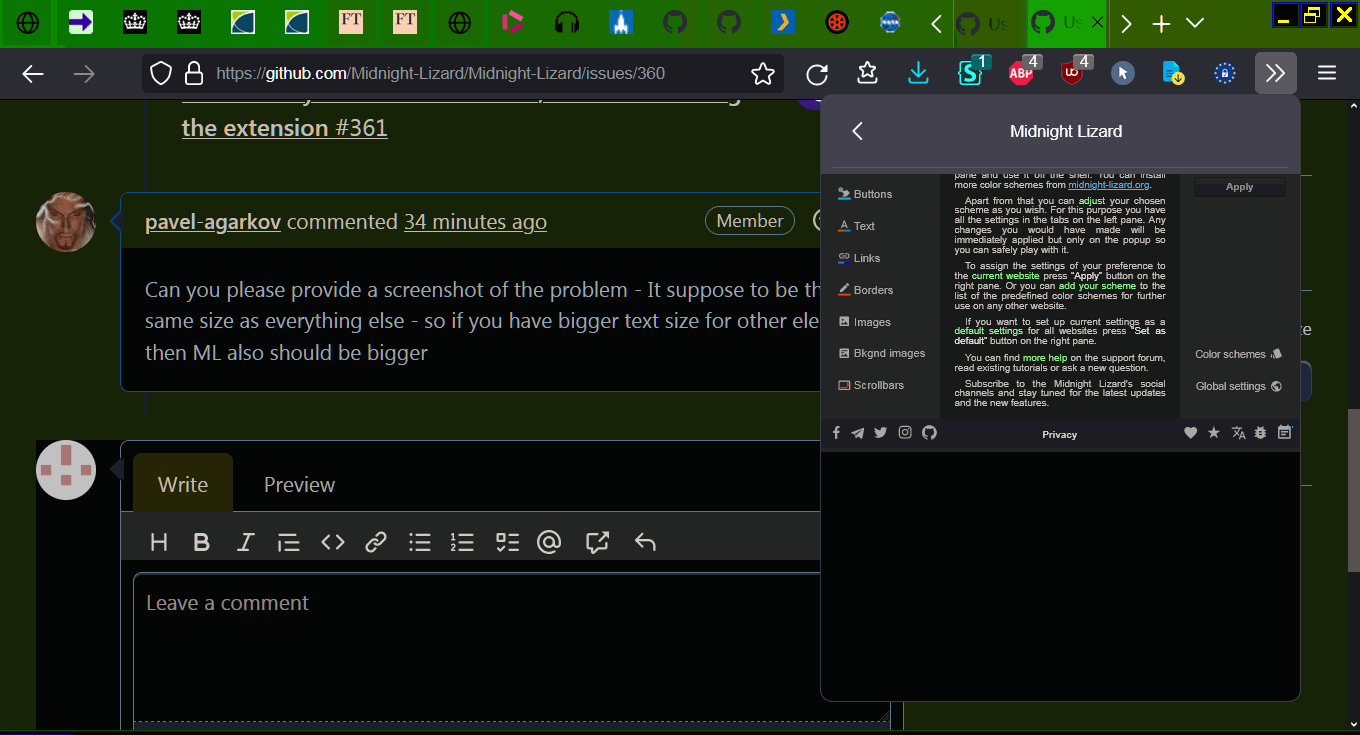 User interface text is far too small for me to read it. · Issue #360 · Midnight-Lizard/Midnight ...