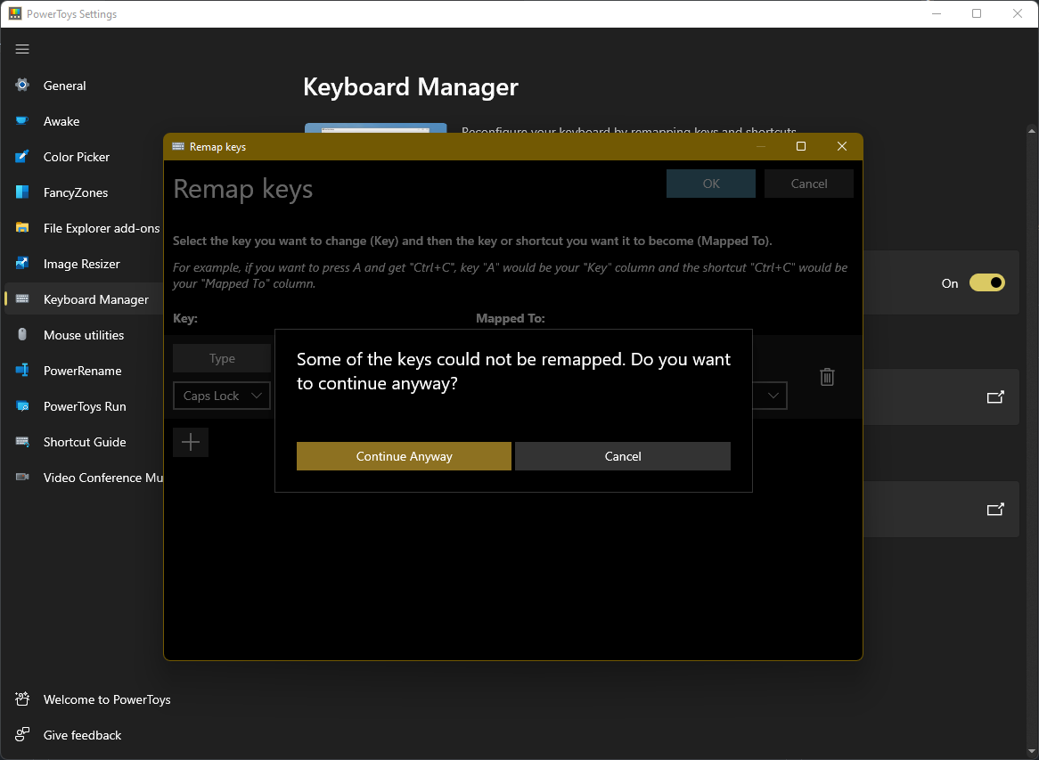 mapping CapsLock to Shift + Alt not working · Issue #14823 · microsoft ...