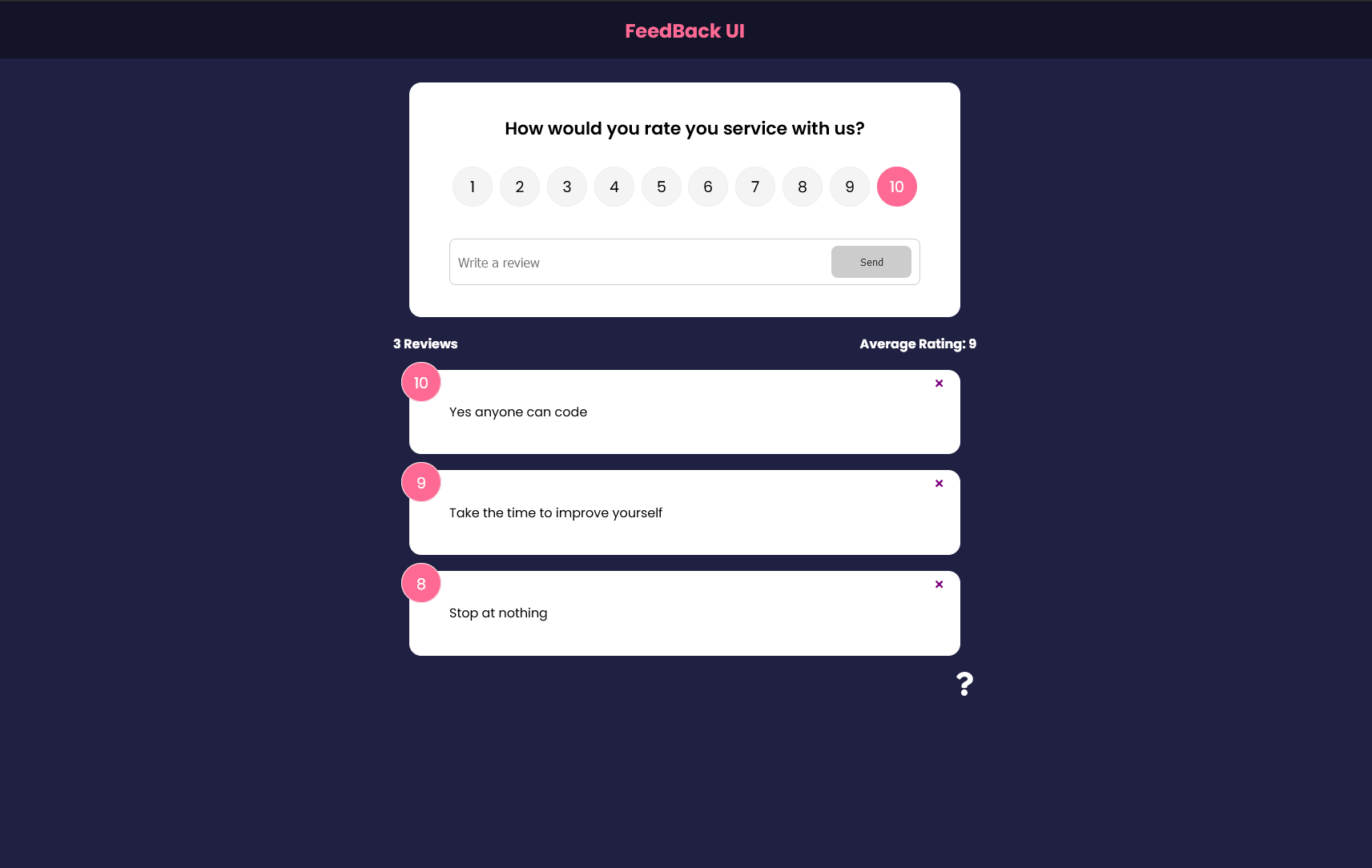 GitHub - Web-Dev-Codi/FeedBack-UI-React