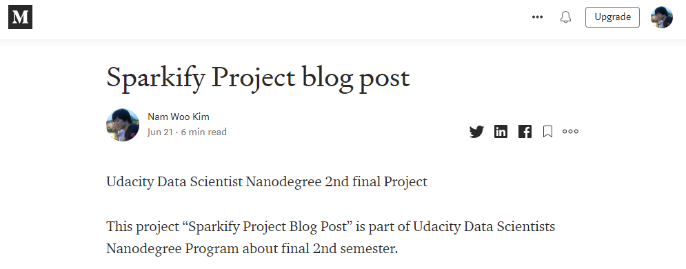 GitHub - NamWoo/pyspark-project: Udacity Data Scientist Nanodegree 2nd ...