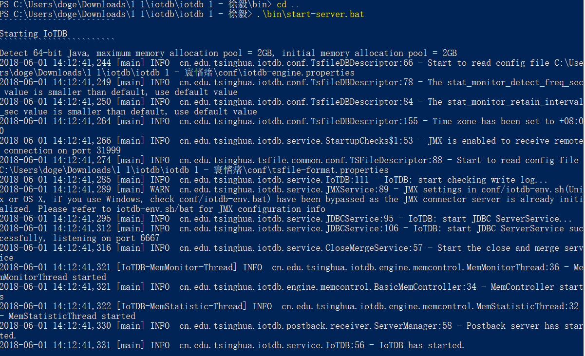 当前安装路径不能有空格 · Issue #404 · thulab/iotdb · GitHub