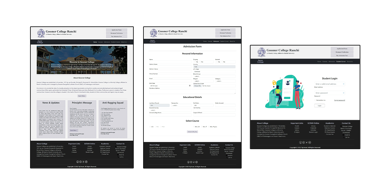 GitHub - Taj-Ansari/gossnercollege.github.io: Frontend Website of ...