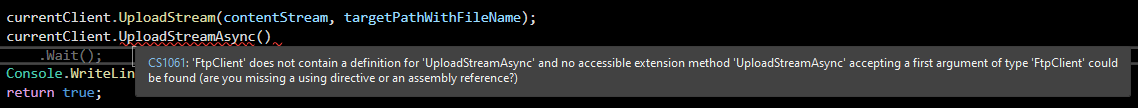 UploadStreamAsync doesn'exists · Issue #1279 · robinrodricks/FluentFTP · GitHub