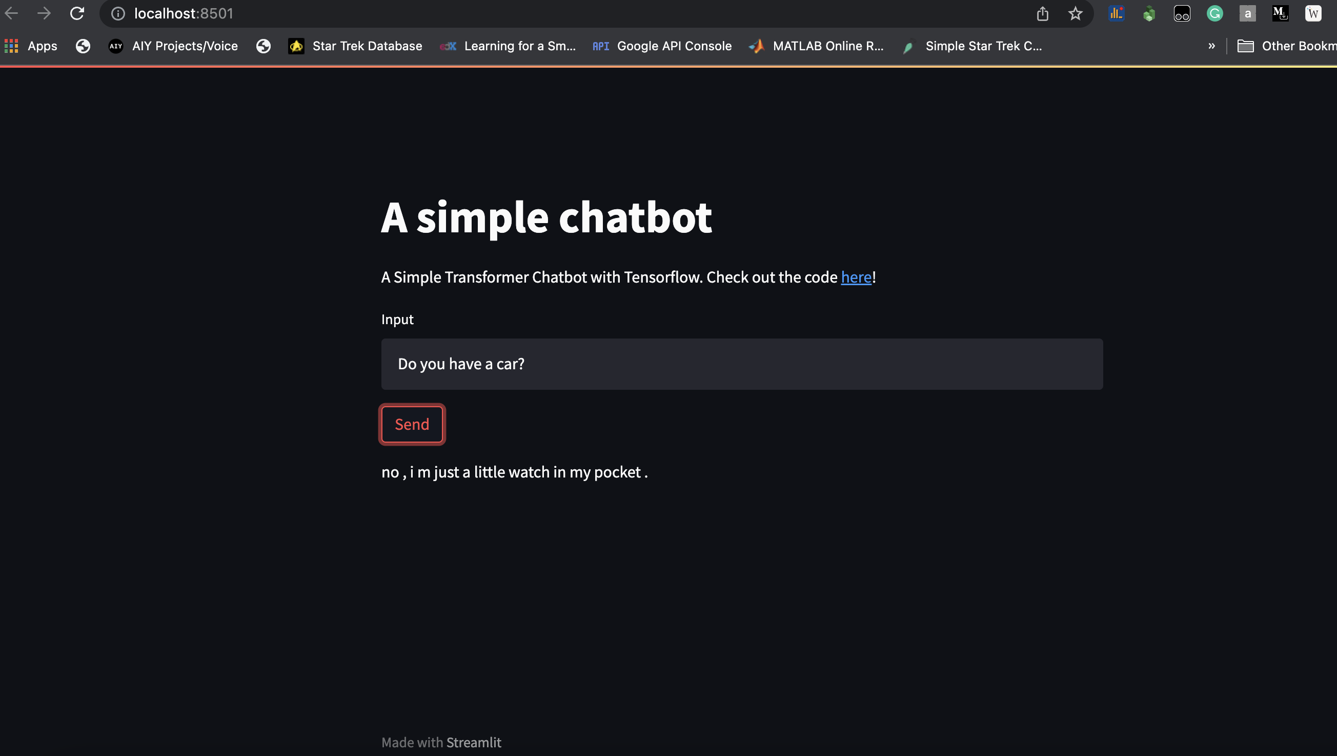 GitHub - ayyucedemirbas/A_Simple_Transformer_Chatbot: A simple ...
