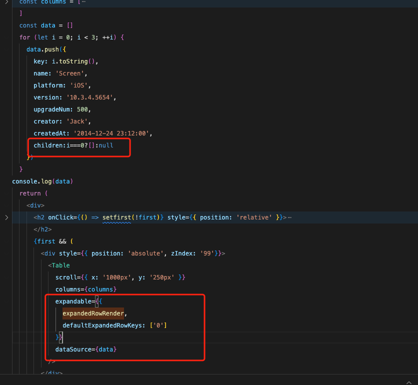 Table -> expandedRowRender icon is showing when dataSource.children is array · Issue #12684 ...