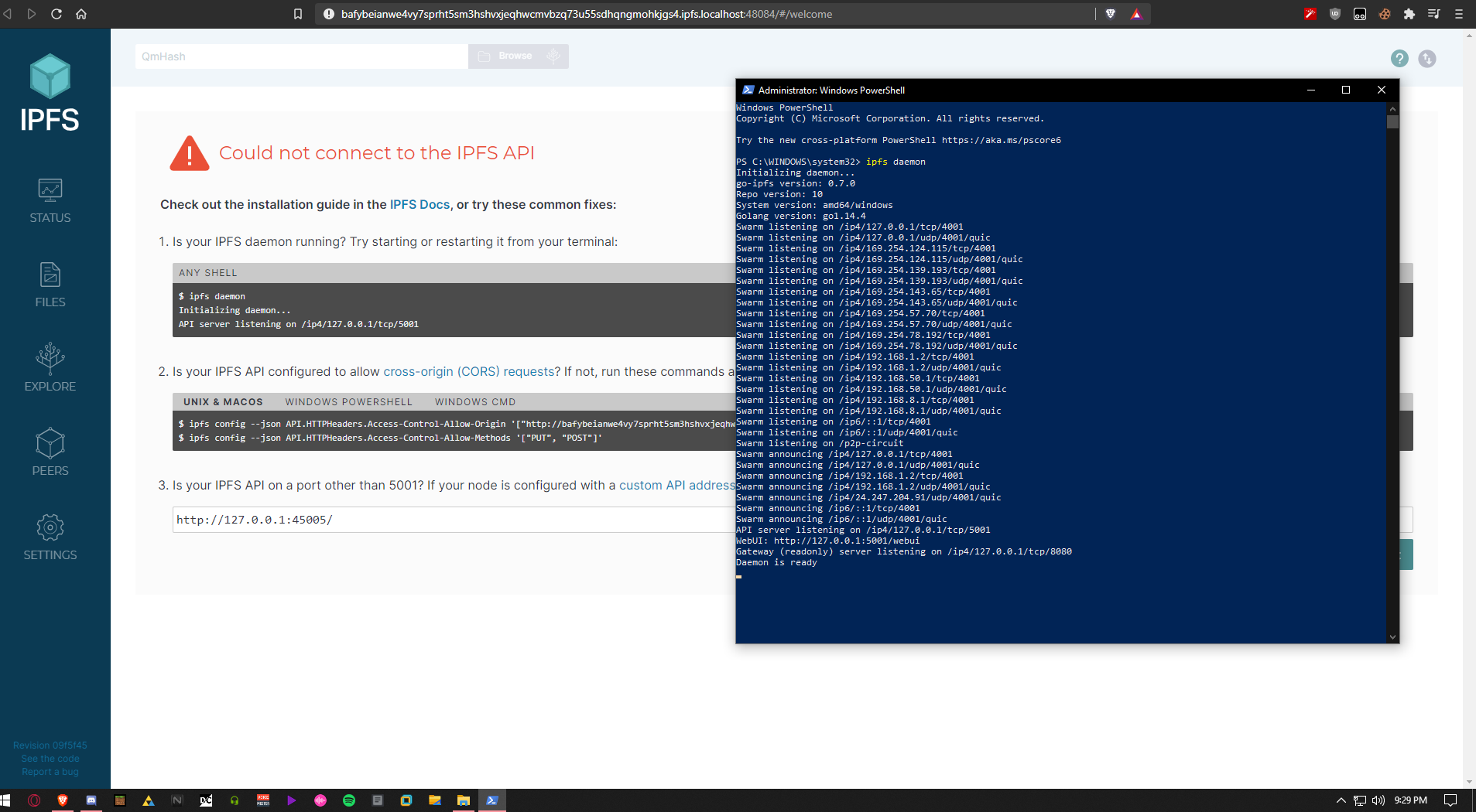 Ipfs Errors Api Error · Issue 1749 · Ipfsipfs Webui · Github