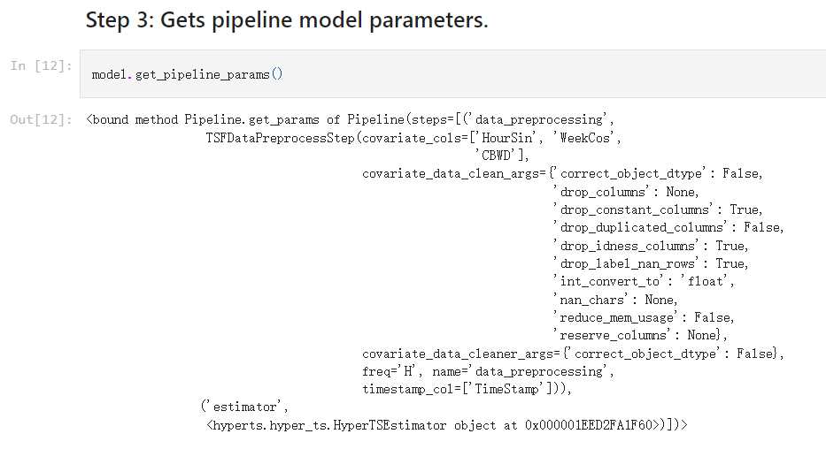 怎样查看所选择的算法，以及算法的具体模型参数？ · Issue #104 · DataCanvasIO/HyperTS · GitHub