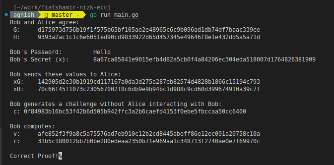 GitHub - agnxsh/fiatshamir-nizk-ecc: Elliptic Curve Implementation of Fiat Shamir Zero Knowledge ...