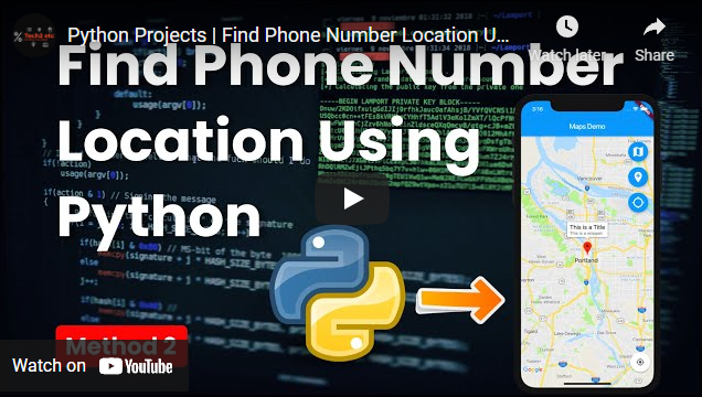 Track Phone Number Location Using Python