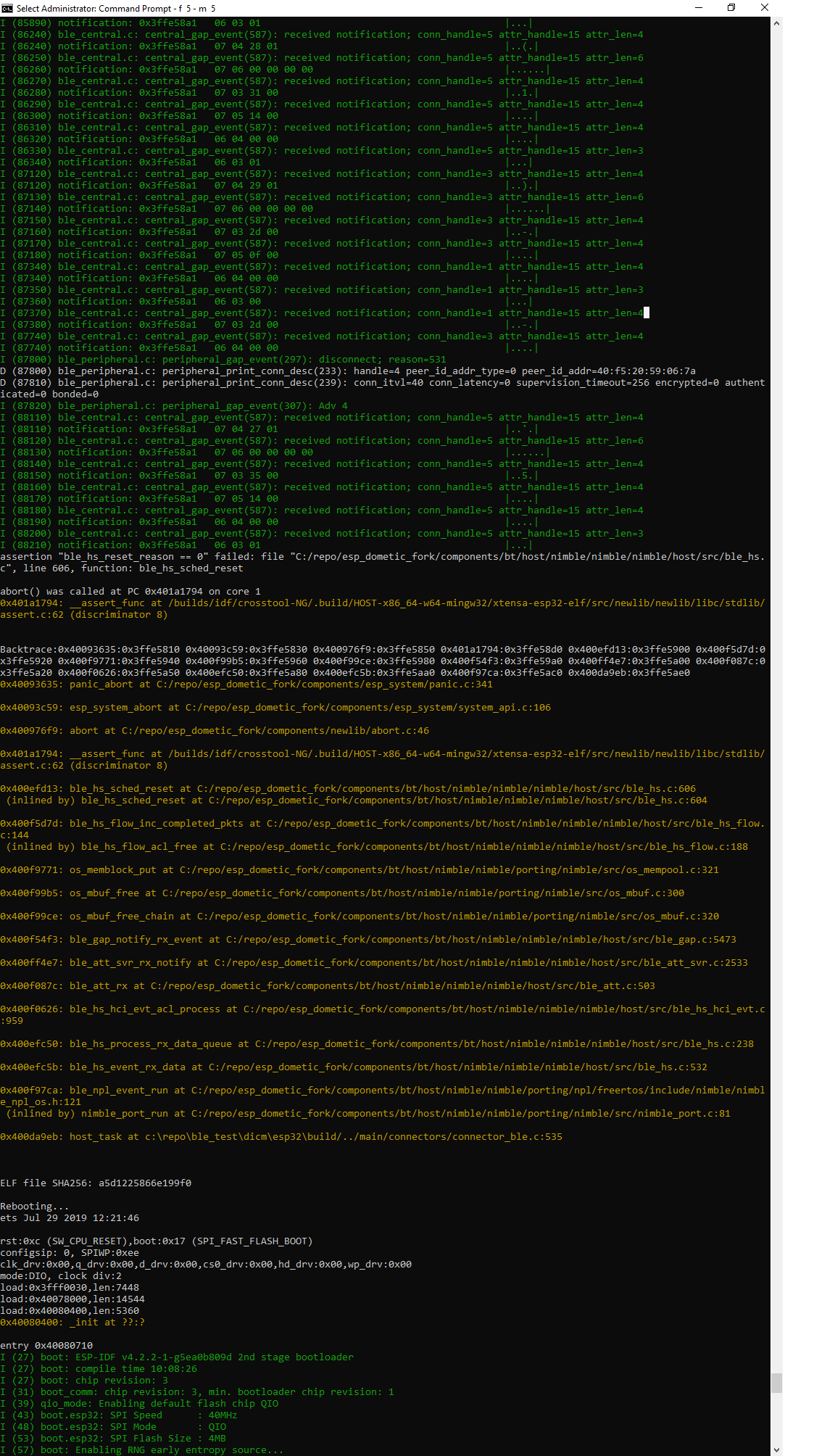 ESP32 reset after assert in NIMBLE stack (IDFGH-5955) · Issue #7643 · espressif/esp-idf · GitHub