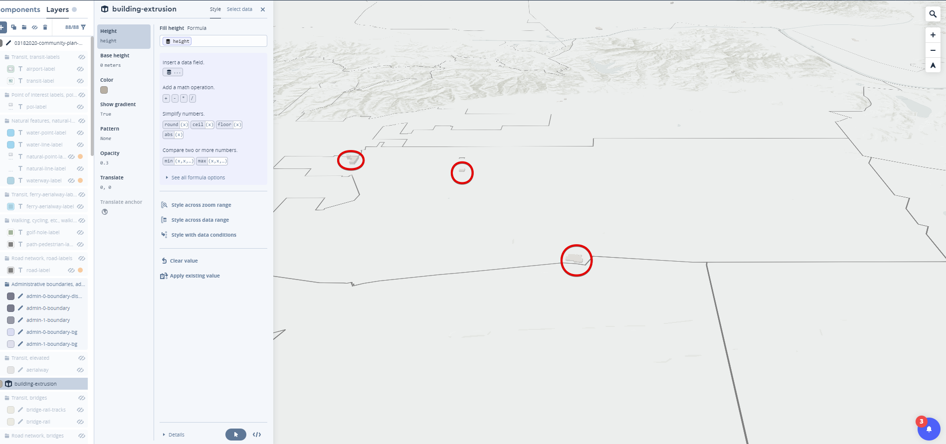 Mapbox does not show all buildings on zoom level smaller than 15 ...